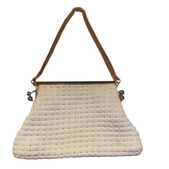 Magid | Bags | Magid Vintage Cream Hand Made Crochet Gold Hardware Made ...